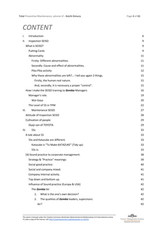 TPM-6 Inspection SEISO in Jishu-Hozen and the Effect of SEISO activity ...