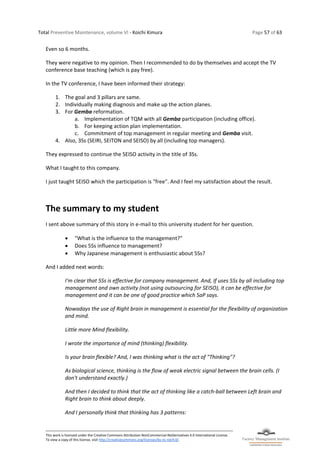 TPM-6 Inspection SEISO in Jishu-Hozen and the Effect of SEISO activity ...