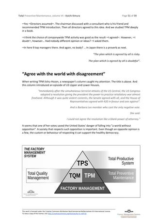 TPM-7 Seiso in jishu-hozen (final lecture) | PDF