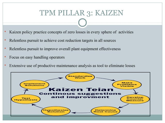 TPM 8 Pillars | PPT | Logistics | Business