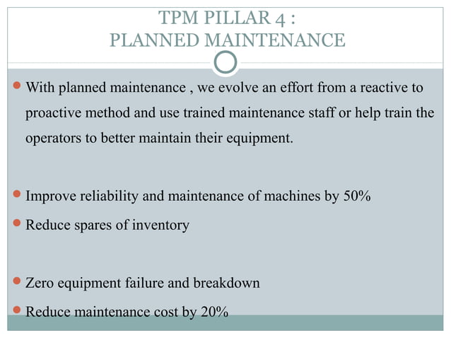 TPM 8 Pillars | PPT | Logistics | Business