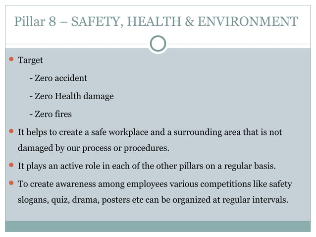 TPM 8 Pillars | PPT | Logistics | Business