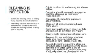 Tpm jishu hozen-machine cleaning the way to achieve zero breakdown | PPT
