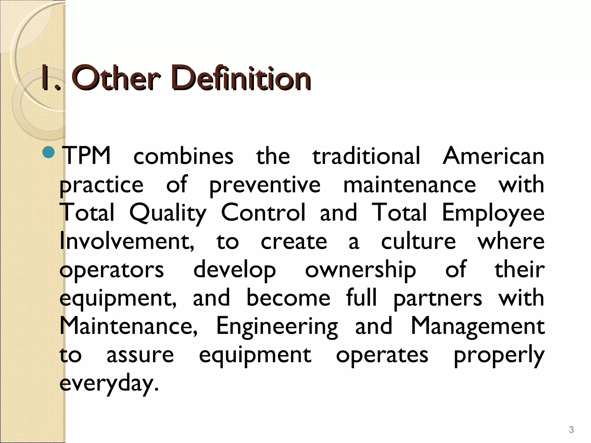 Tpm total productive maintenance | PPT