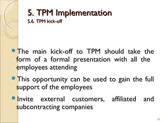 Tpm total productive maintenance | PPT