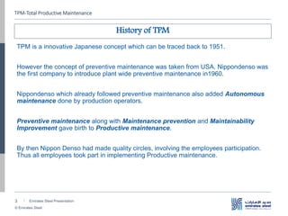 TPM- total productive maintenance | PPTX | Manufacturing Industry ...