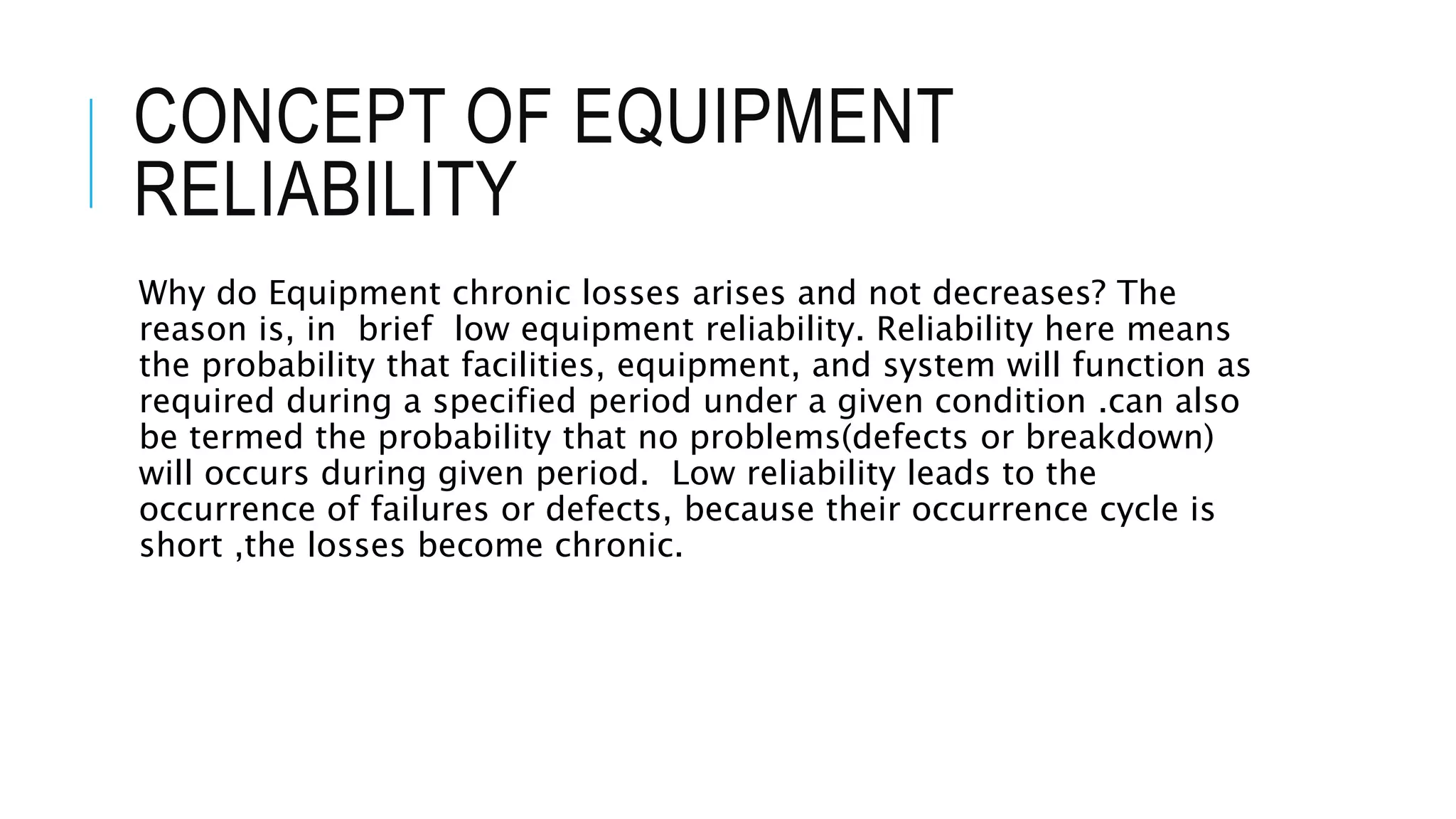 Tpm Equipment Reliability Engineering | PPTX