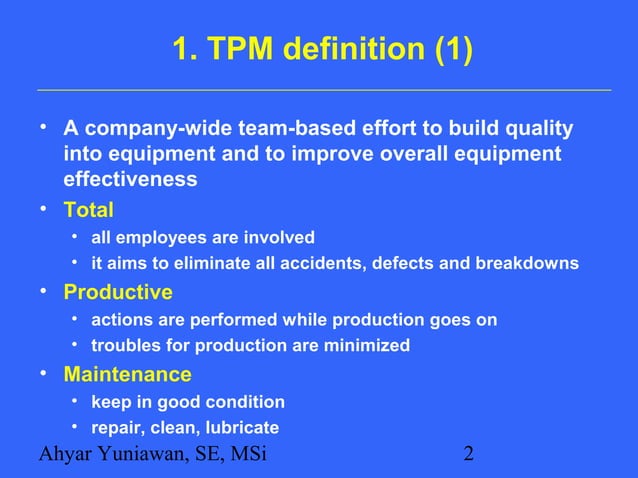 Tpm guide | PPT