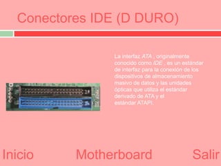 Tp motherboard, puertos y conectores | PPSX