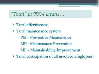 Tpm presentation by kaungnyunt | PPTX | Business and Finance