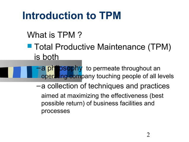 Tpm principles and concepts | PPT