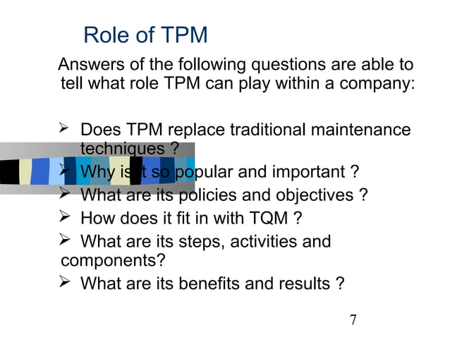 Tpm principles and concepts | PPT