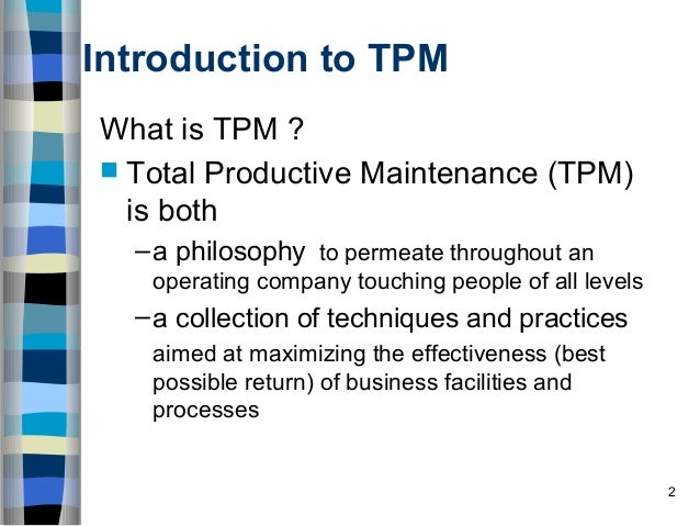 Tpm principles and concepts