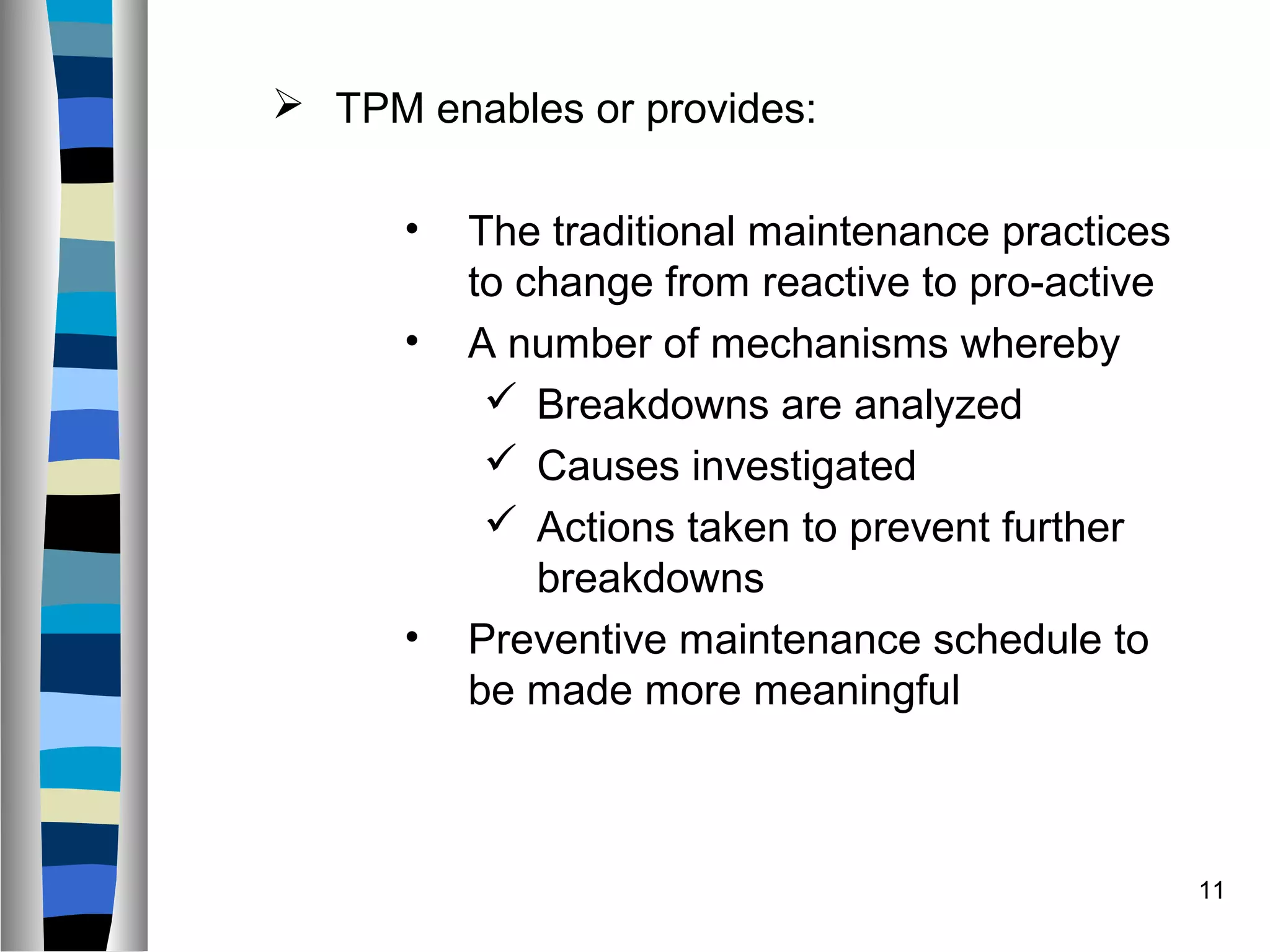 Tpm principles and concepts | PPT | Business | Business and Finance