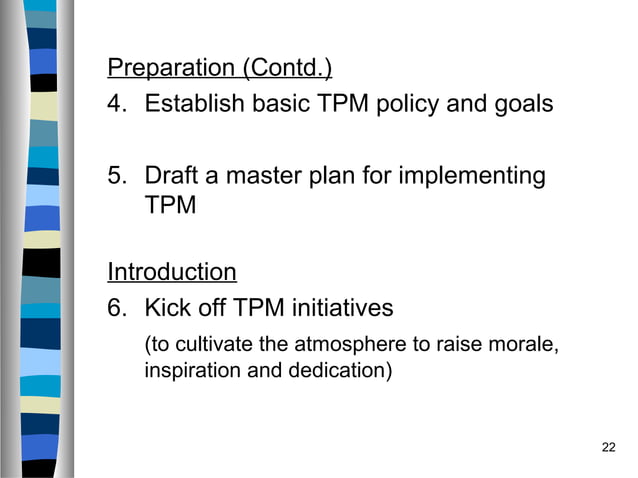 Tpm principles and concepts | PPT | Business | Business and Finance