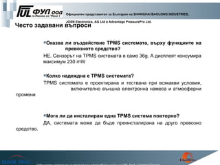 Tyre Pressure Monitorin System (TPMS) | PPT