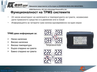 Tyre Pressure Monitorin System (TPMS) | PPT