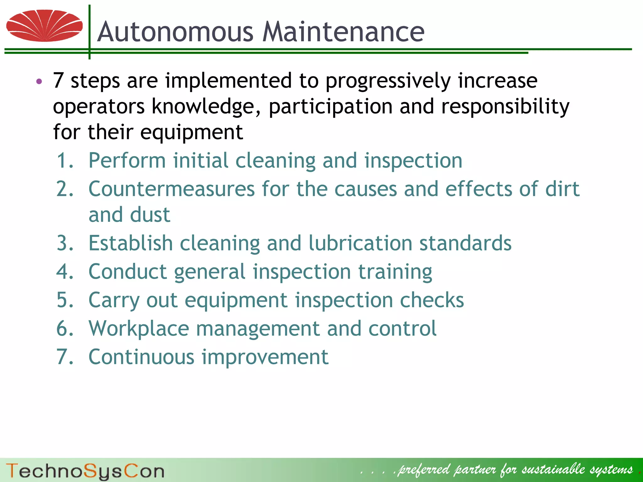 Total Productive Maintenance (TPM) | PDF