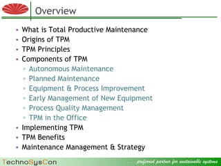 Total Productive Maintenance (TPM) | PPT