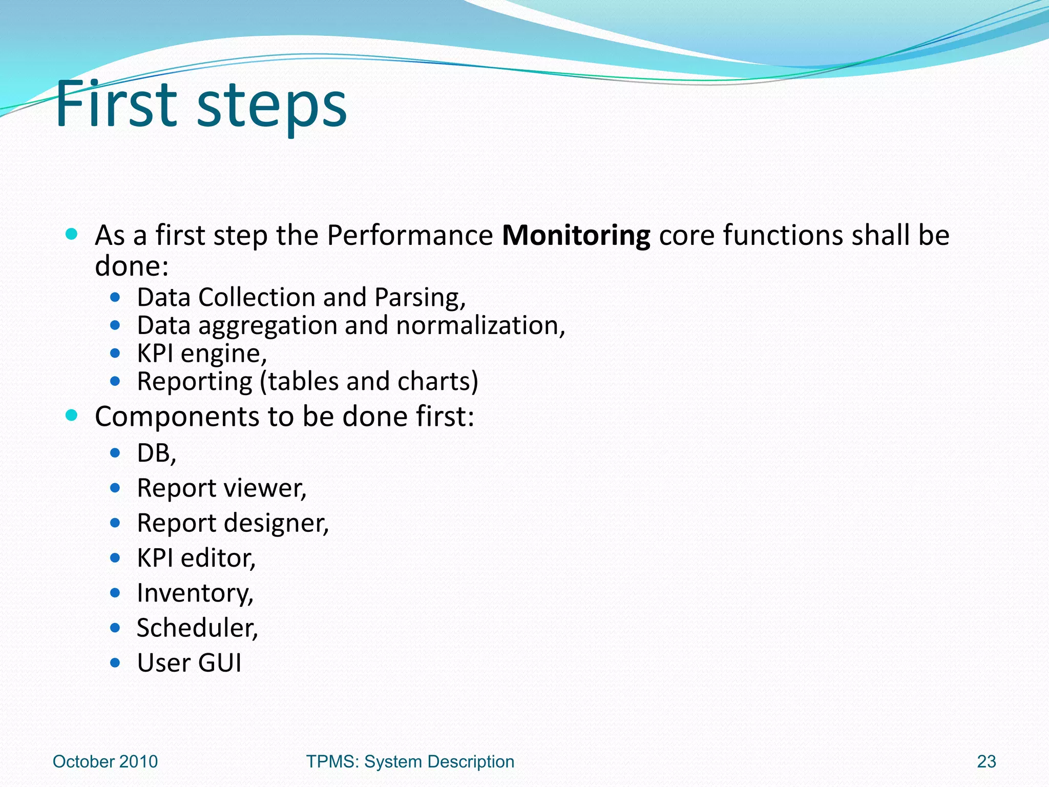 Telecom Performance Management System: Overview | PPTX