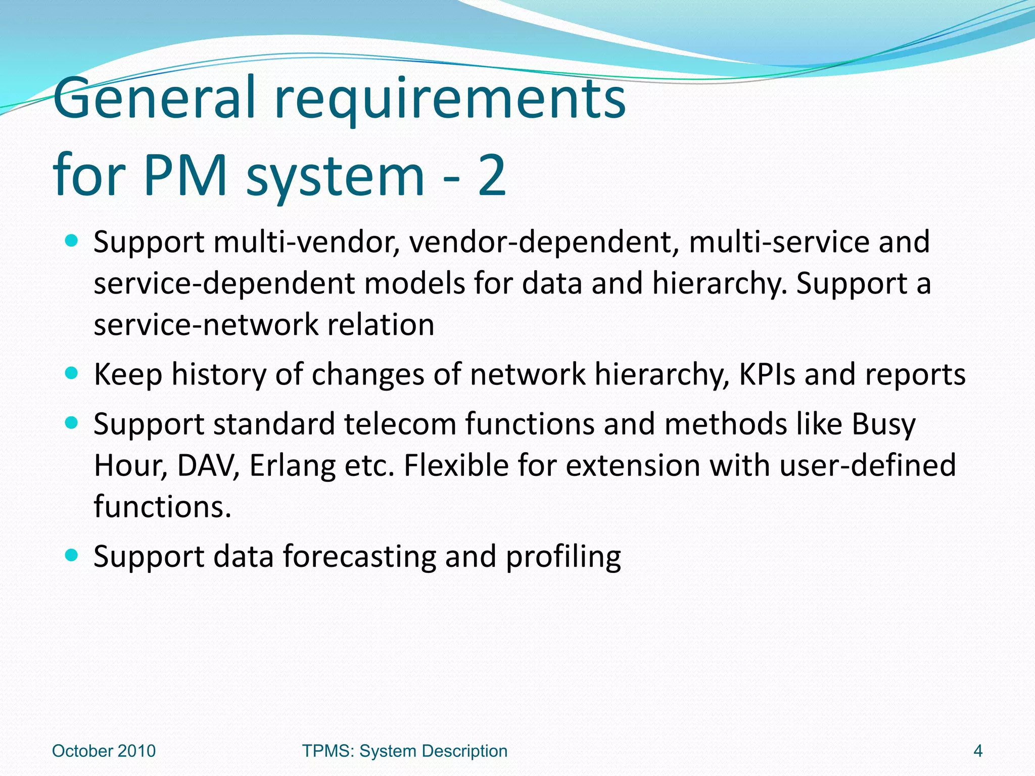 Telecom Performance Management System: Overview | PPTX