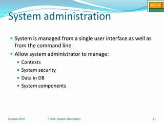 Telecom Performance Management System: Overview | PPTX