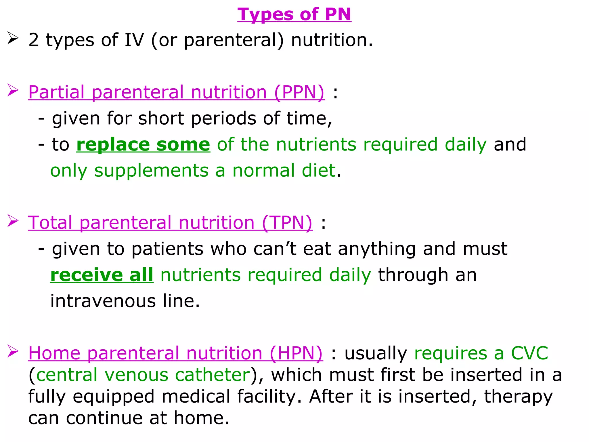 Total Parenteral Nutrition: An Intro | PPT