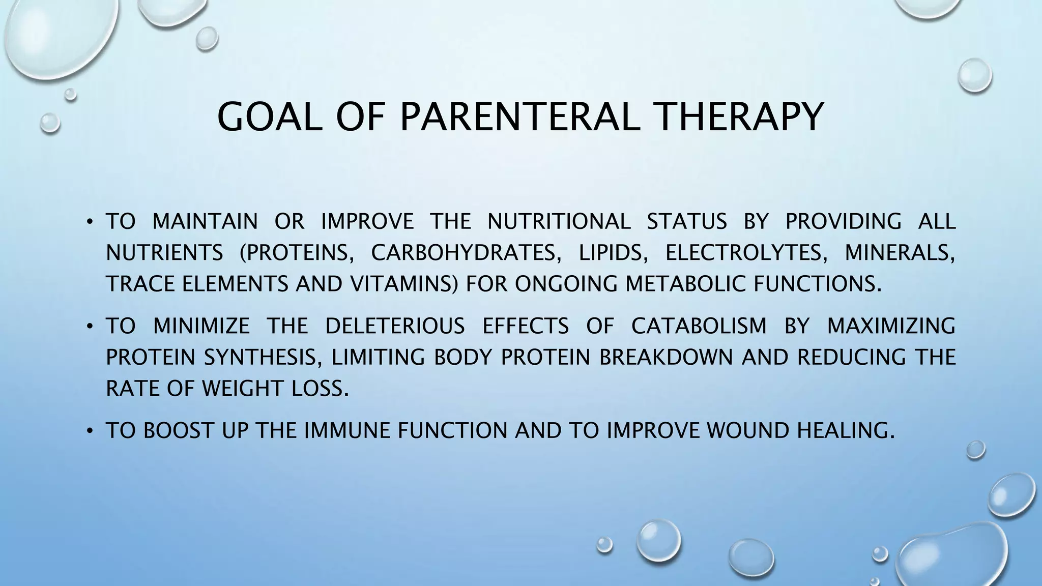 Total parentral nutrition in cardiac surgery | PPTX