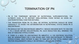 Total parentral nutrition in cardiac surgery | PPTX