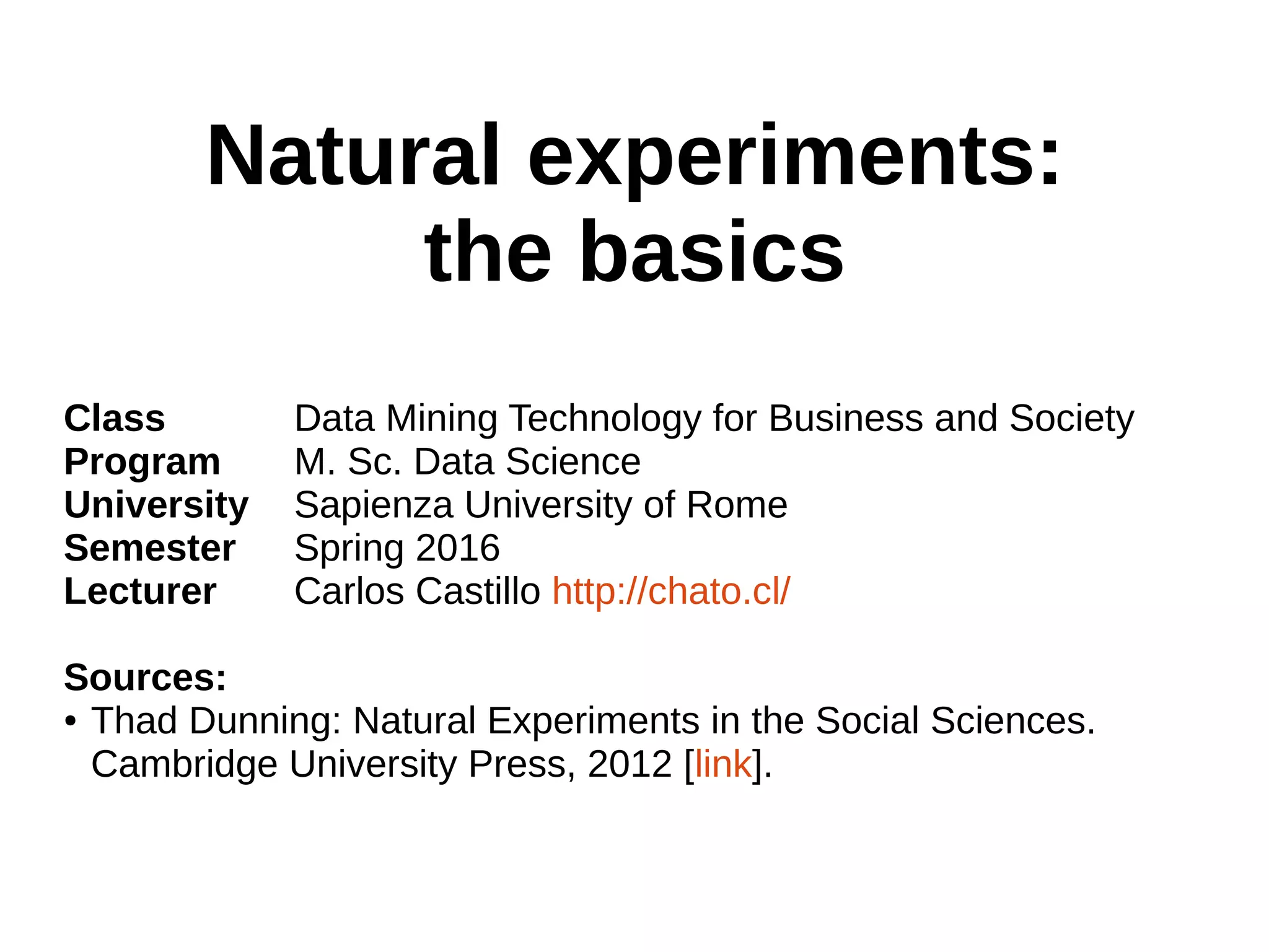 Natural experiments | PPT