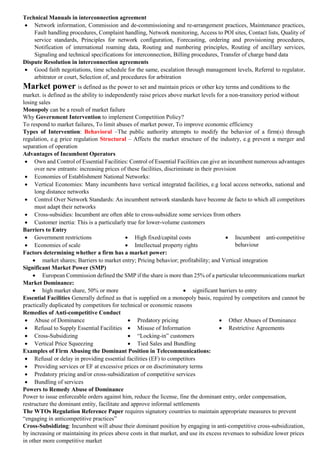 Telecommunications Policies Standards and Regulations Notes | PDF