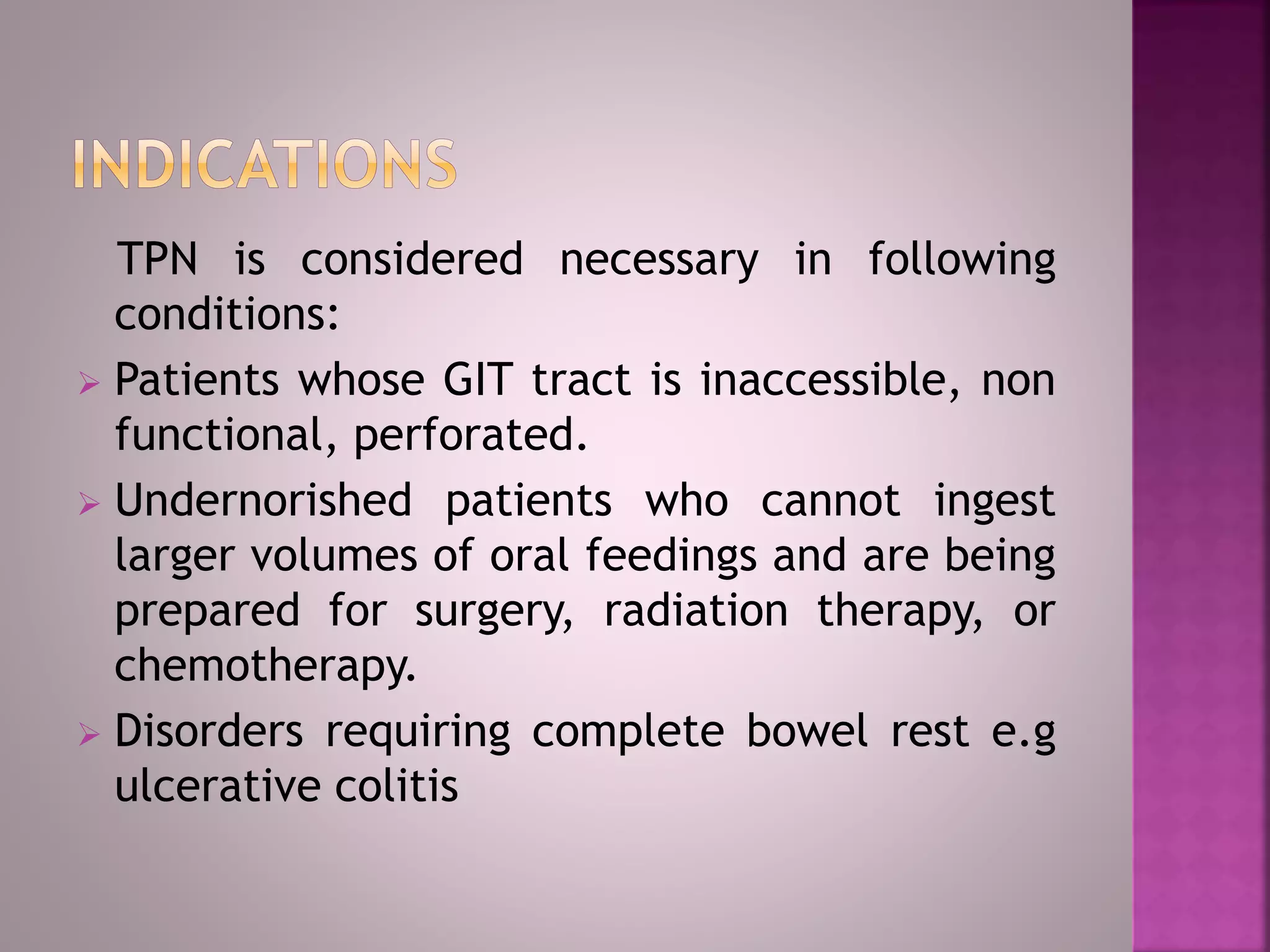 TOTAL PARENTAL NUTRITION | PPTX