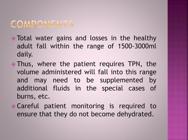 TOTAL PARENTAL NUTRITION | PPTX | Digestive Disorders | Diseases and ...