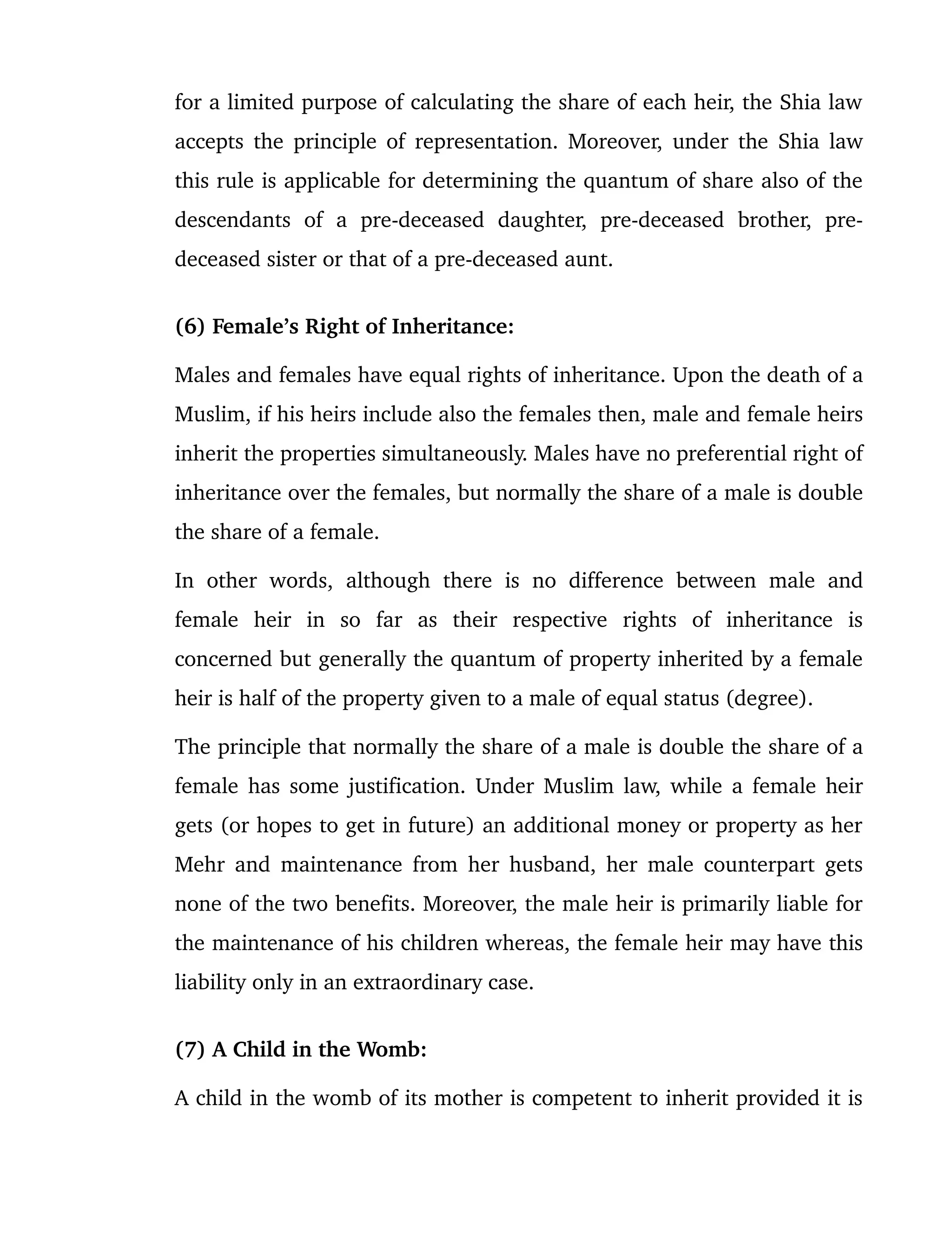 General principles of inheritance under Muslim law - Rules relating to ...