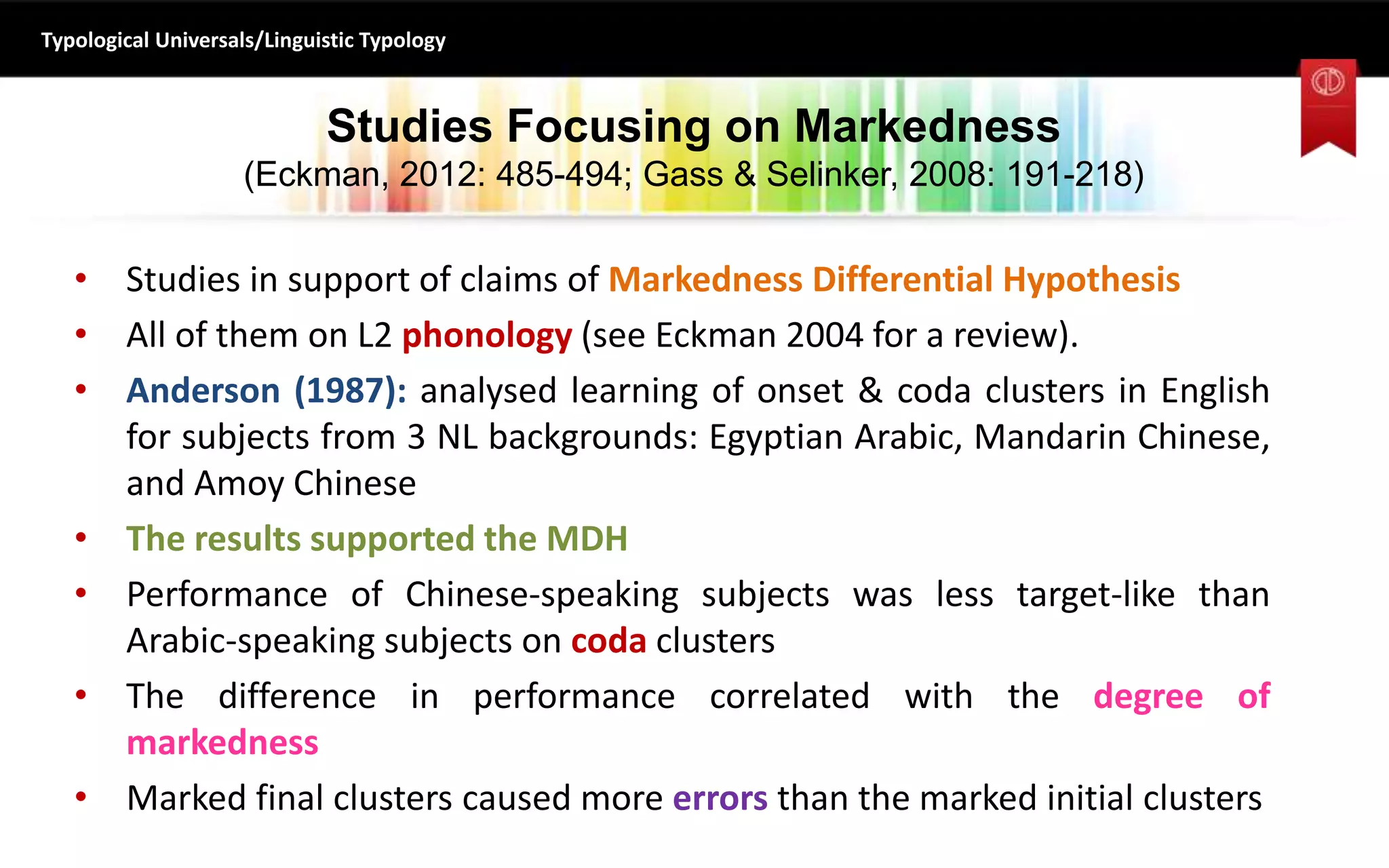 Tpological Universals & SLA (Linguistic Typology) | PPTX