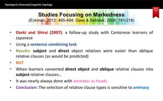 Tpological Universals & SLA (Linguistic Typology) | PPTX