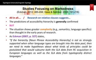 Tpological Universals & SLA (Linguistic Typology) | PPTX