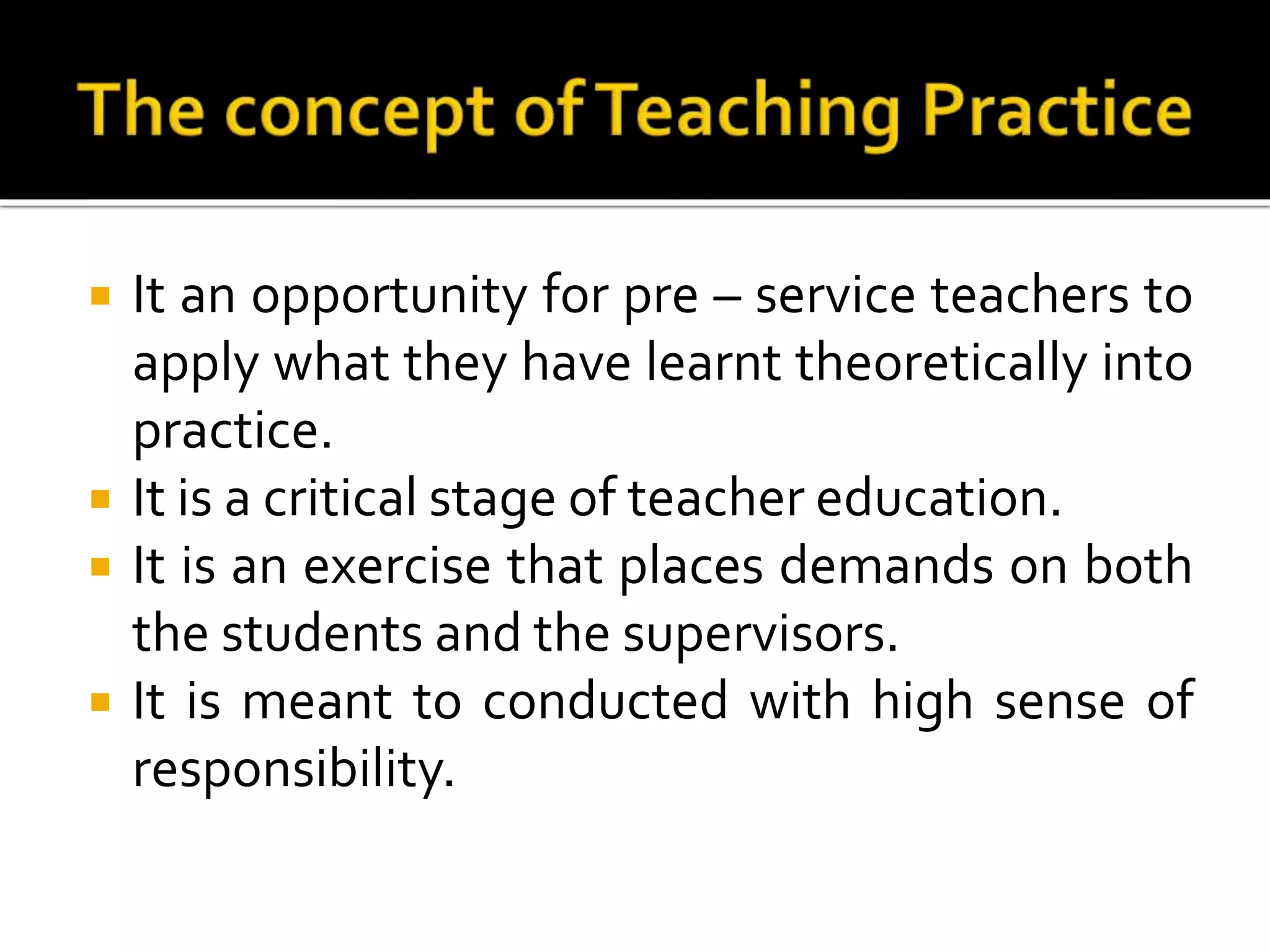 Assessing Students on Teaching Practice | PPTX