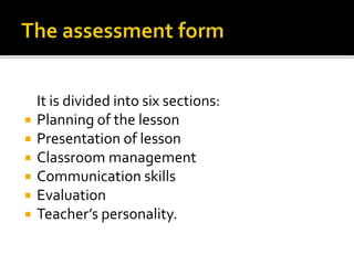Assessing Students on Teaching Practice | PPTX