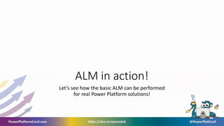 Power Platform ALM fundamentals - MPPC23 | PPTX