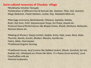 Tourism plan of Chaubas Kavre | PPT