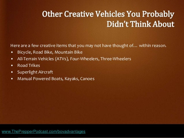 TPP: 126 BOV Types and Advantages