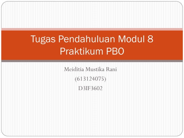 Tugas Pendahuluan Praktikum PBO Modul 8 - Multithread | PPT