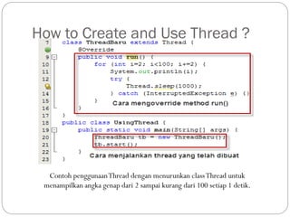 Tugas Pendahuluan Praktikum PBO Modul 8 - Multithread | PPTX