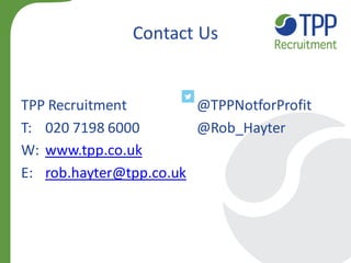 Trends in NGO Recruitment - a presentation by TPP Recruitment | PDF