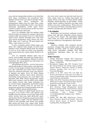 Laporan Praktikum TPP Materi 2 Food Bars - UNPAS | DOCX