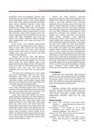 Laporan Praktikum TPP Materi 3 Fruit Leather - UNPAS | DOCX