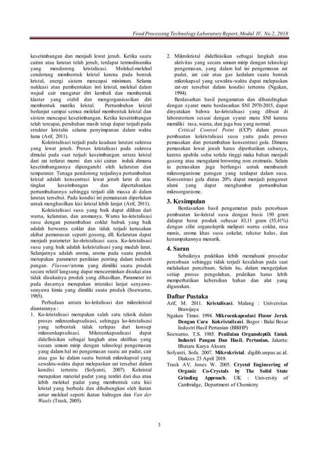 Laporan Praktikum TPP Materi 4 Ko-Kristalisasi Susu - UNPAS | PDF