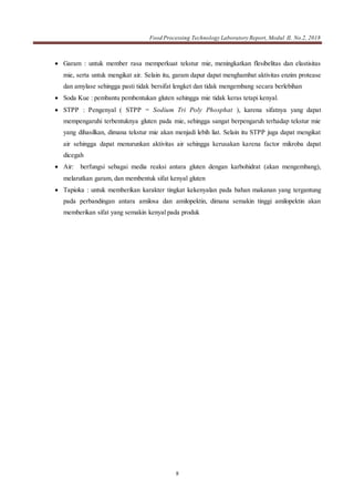 Laporan Praktikum TPP Materi 2 Mie Instan - UNPAS | DOCX