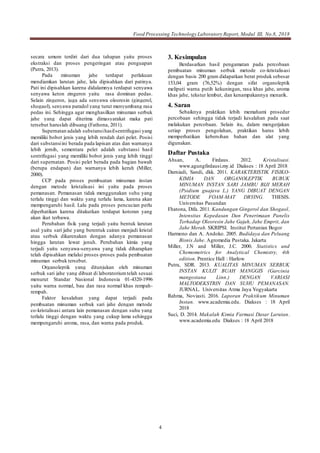 Laporan Praktikum TPP Materi 3 Minuman Serbuk - UNPAS | DOCX